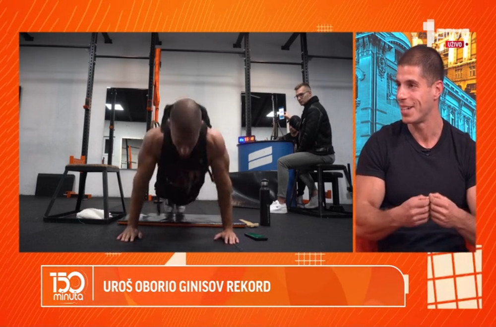 Uroš Ašković je ginisov rekorder u sklekovima! Za sat vremena uradi 1.240 sklekova | Video ...
