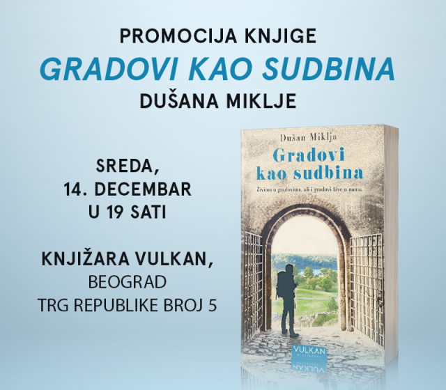 Promocija nove knjige proslavljenog autora Dušana Miklje „Gradovi kao ...